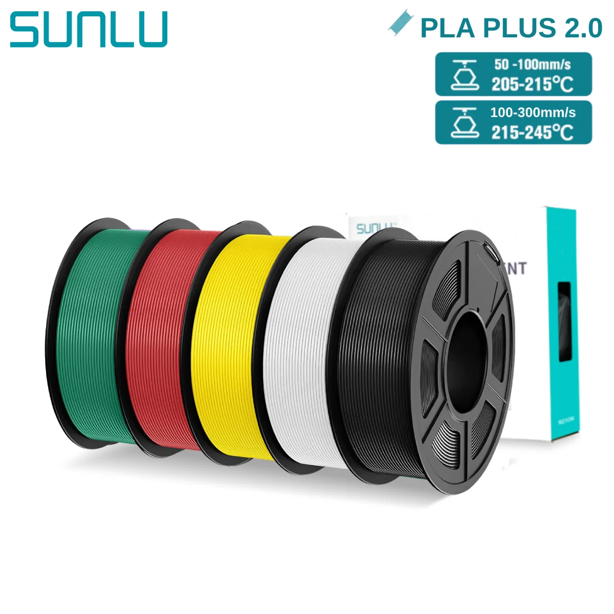 SUNLU-PLA-2-0-3D-Filament-5KG-PLA-PLUS-Upgrade-1-75mm-Neatly-Wound ...