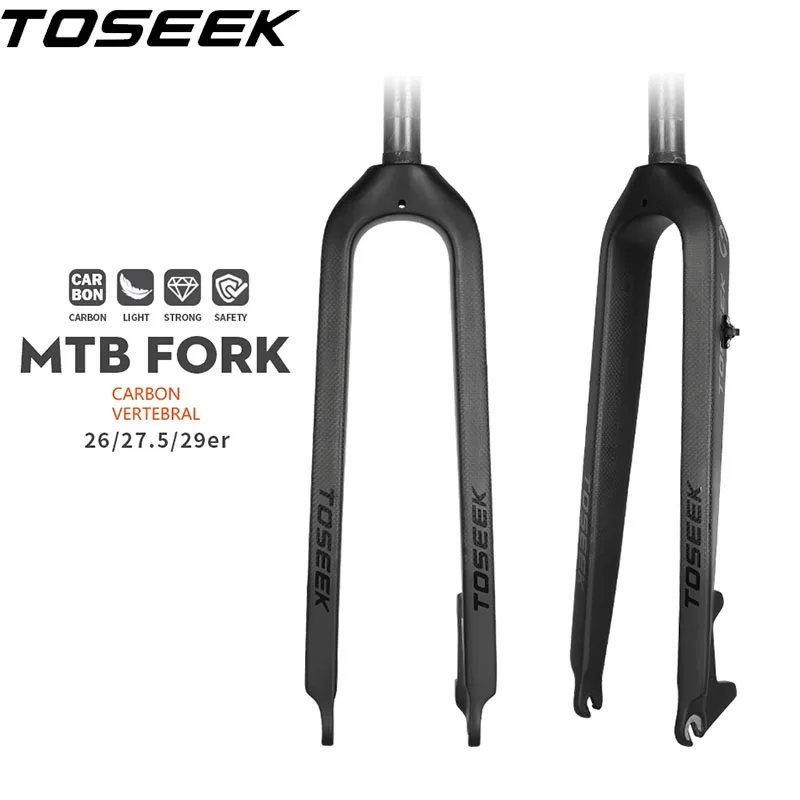 TOSEEK-Carbon-Fork-26-27-5-29-Straight-Tube-Mountain-Bike-Fork-Full ...