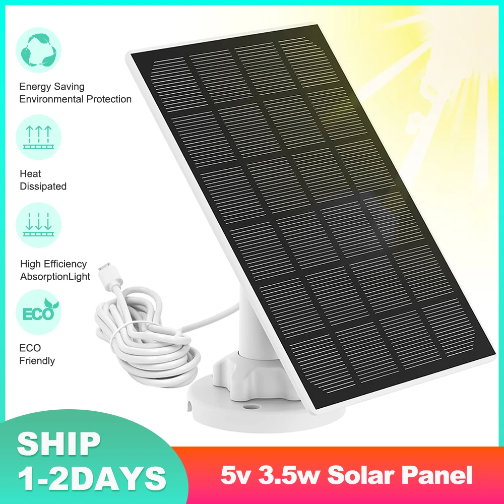 5v-3W-IP65-Waterproof-Outdoor-Solar-Panel-3M-10FT-Cable-Length-with ...