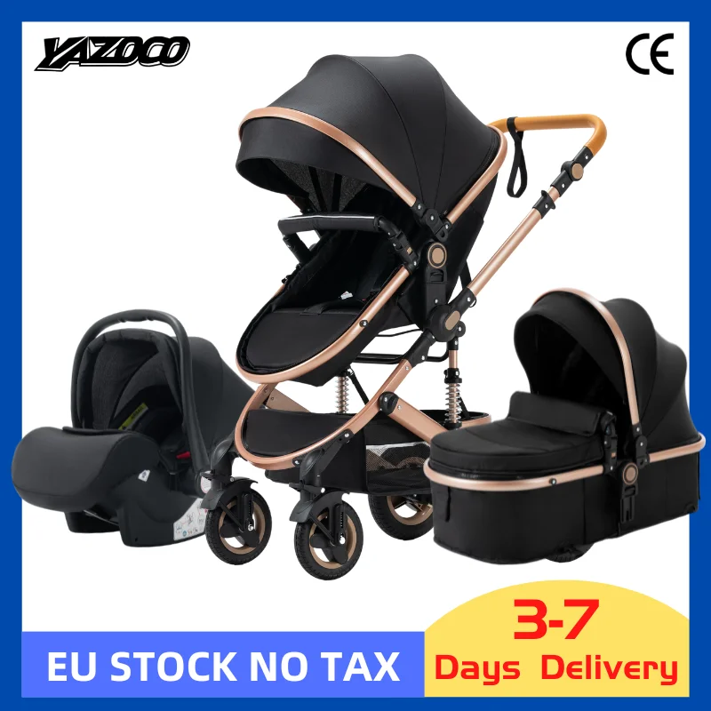 Luxury-Baby-Stroller-3-in-1-Portable-Travel-Baby-Carriage-Folding-Prams ...