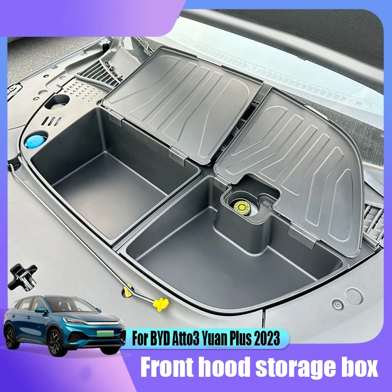 For-BYD-Atto3-Yuan-Plus-2023-Front-storage-box-storage-box-engine ...