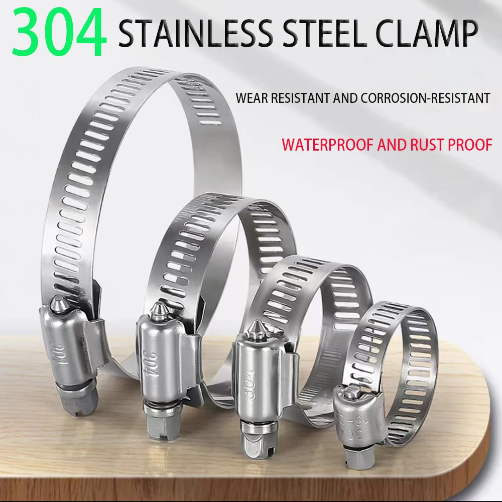 20PCS Hose Clamps Stainless Steel Adjustable Small Metal Hose Clamps ...