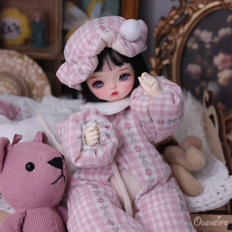 BJD Doll 1/6 Ramo Dundun Body Baby Doll Pink Onesie Long Sleeve Pajamas ...