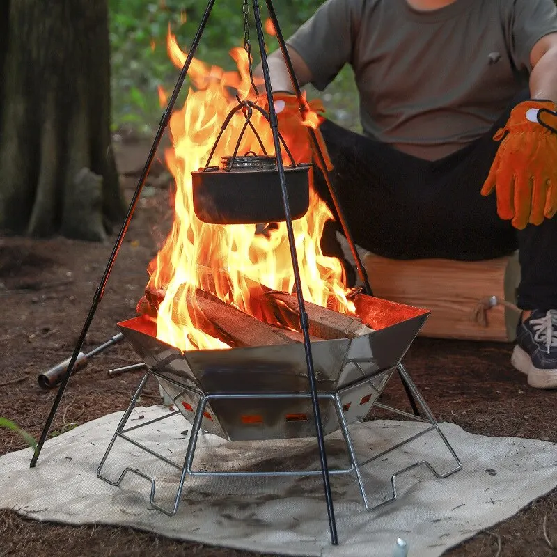 Outdoor-Portable-Folding-Barbecue-Stove-Camping-Picnic-Stainless-Steel ...