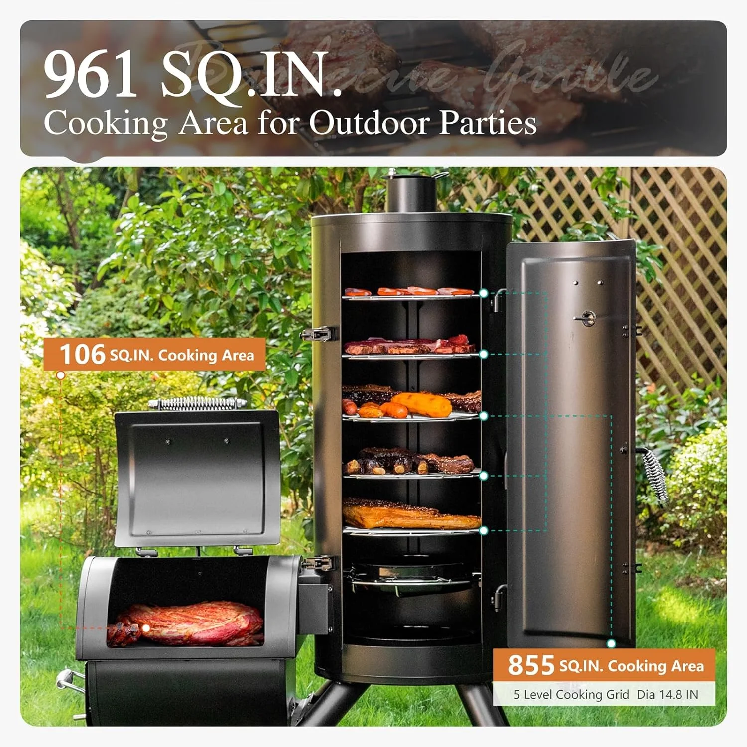 Heavy-Duty-Vertical-Offset-Charcoal-Smoker-Extra-Large-Outdoor-BBQ-Gill ...