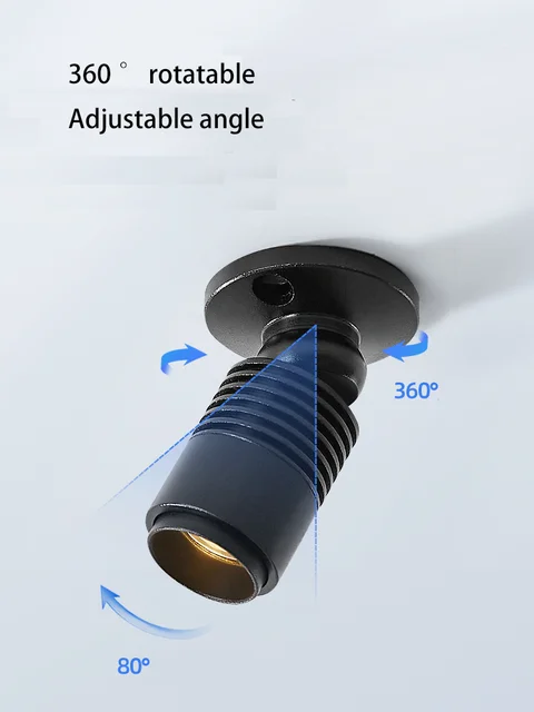 Led Mini Spotlights Surface Mounted Spot Light Small Beam Angle 7 ...