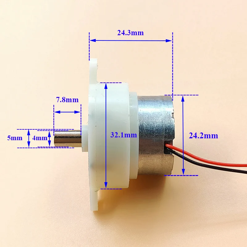 Micro 300 Plastic Gearbox Gear Motor DC 3V-12V Slow Speed 10RPM-40RPM ...