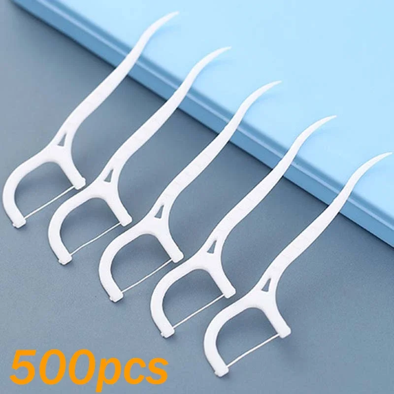 100-500Pcs-Dental-Floss-Flosser-Picks-Toothpick-Teeth-Stick-Tooth ...