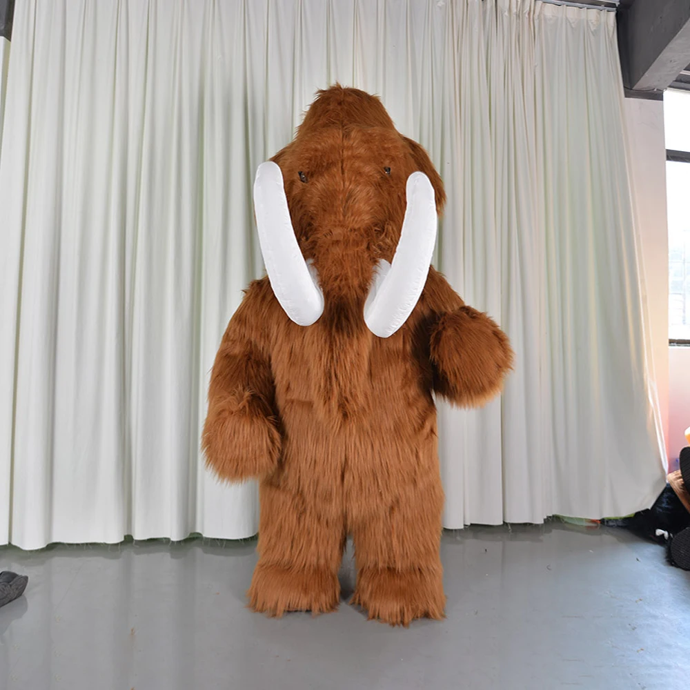 Riesen-Mammut-aufblasbares-Kost-m-Elefant-Pl-sch-Maskottchen-Cosplay ...