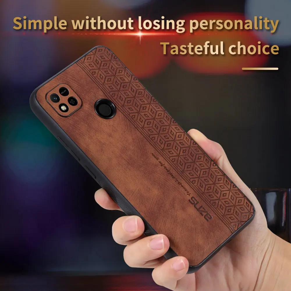 Embossing-Case-for-Xiaomi-Redmi-9C-Case-Leather-Skin-Retro-Shockproof ...