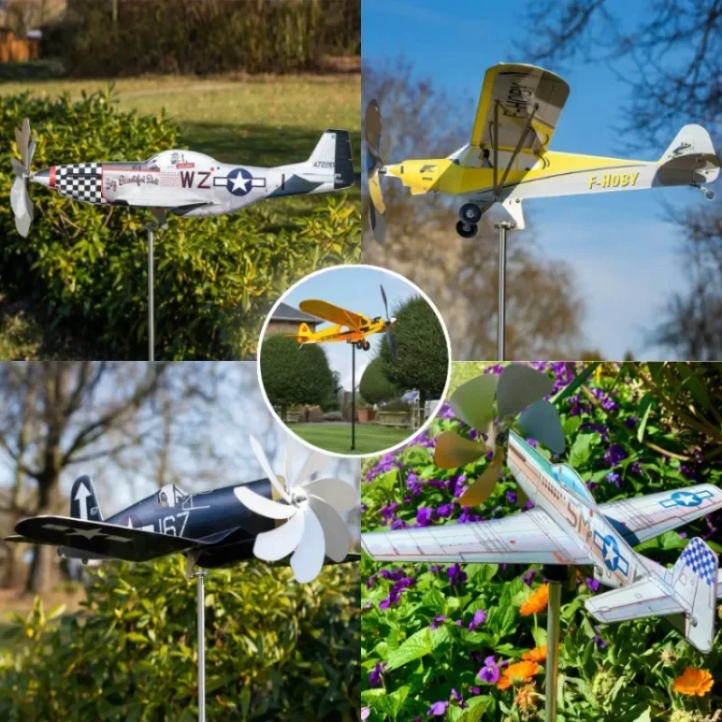 Aircraft-wind-vane-metal-stainless-steel-wind-vane-garden-ornament ...