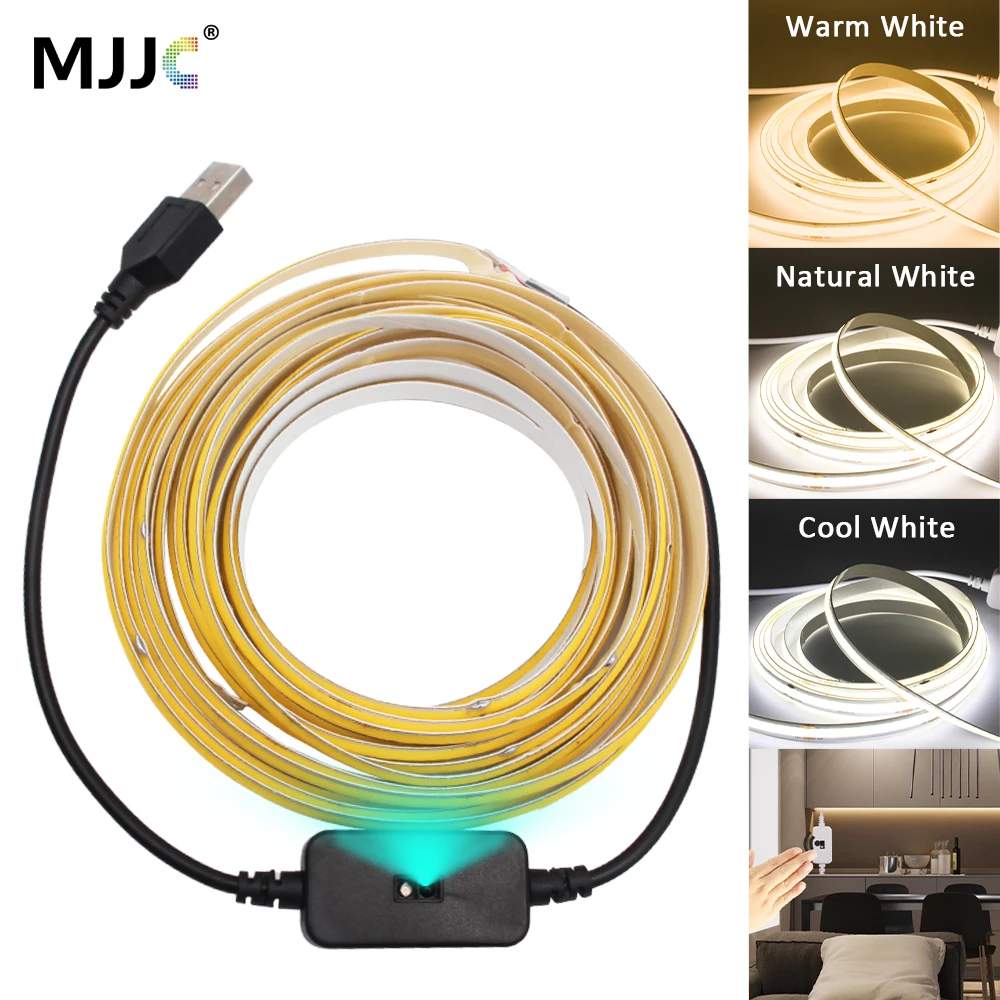 Tira-de-luz-LED-COB-con-USB-Interruptor-de-Sensor-de-barrido-de-onda ...
