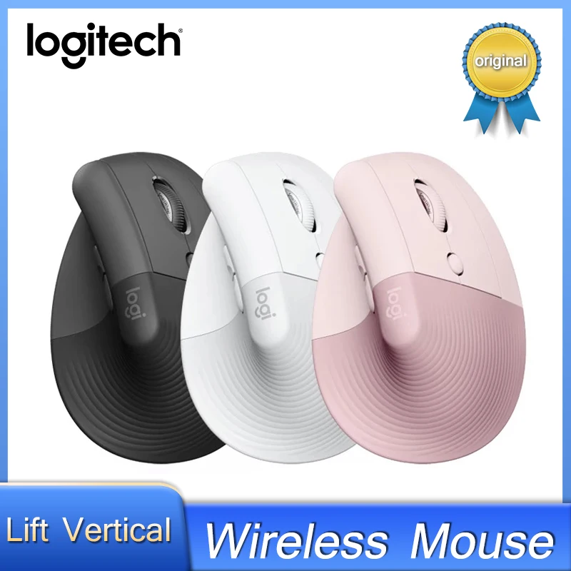 New Logitech Lift Vertical Ergonomic Mouse Wireless Bluetooth Gaming ...