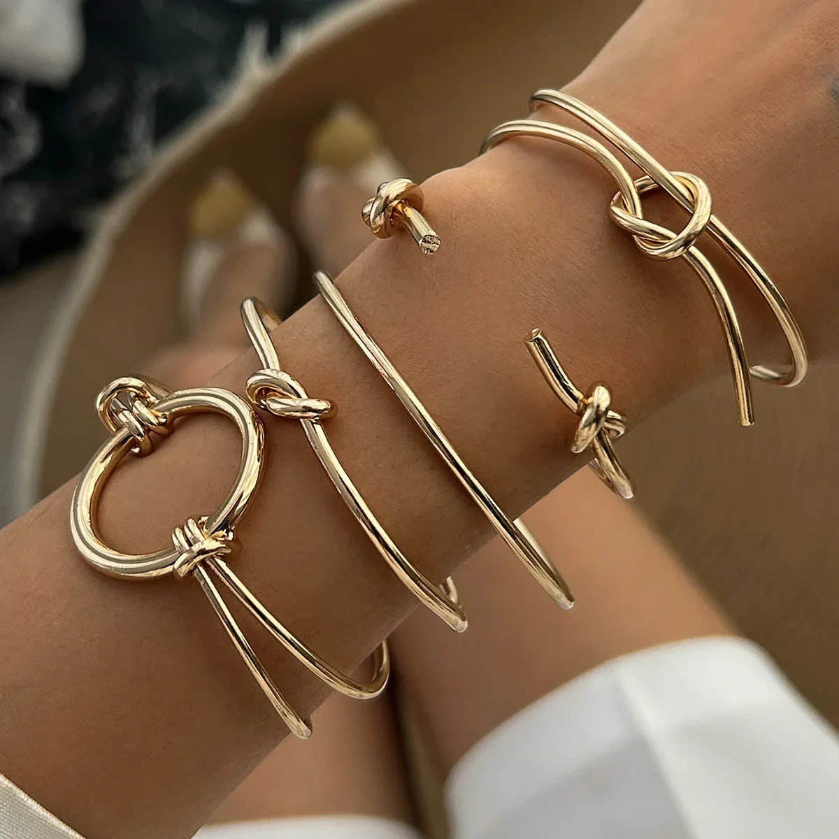 Open-Type-Stainless-Steel-Bracelet-Women-Accessories-Geometry-Trendy ...