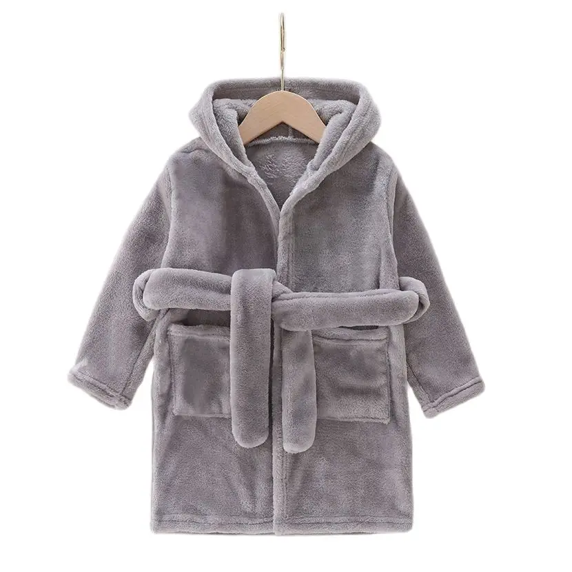 Winter Flannel Children Bath Robes Kids Sleepwear Robe Infant Pijamas ...