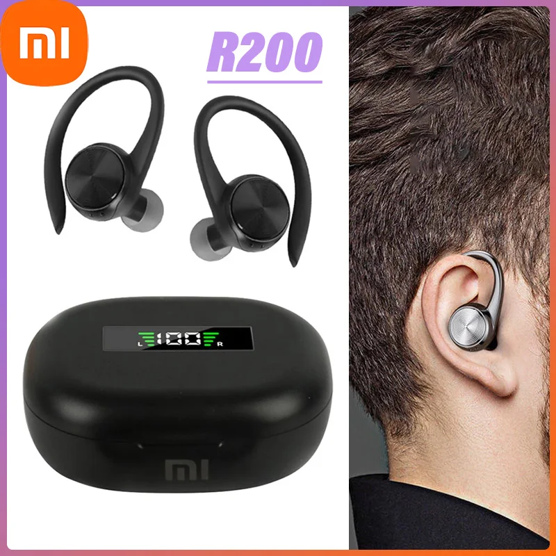 Xiaomi Wireless Bluetooth Headset Ear Hook R200 Waterproof Headphones ...