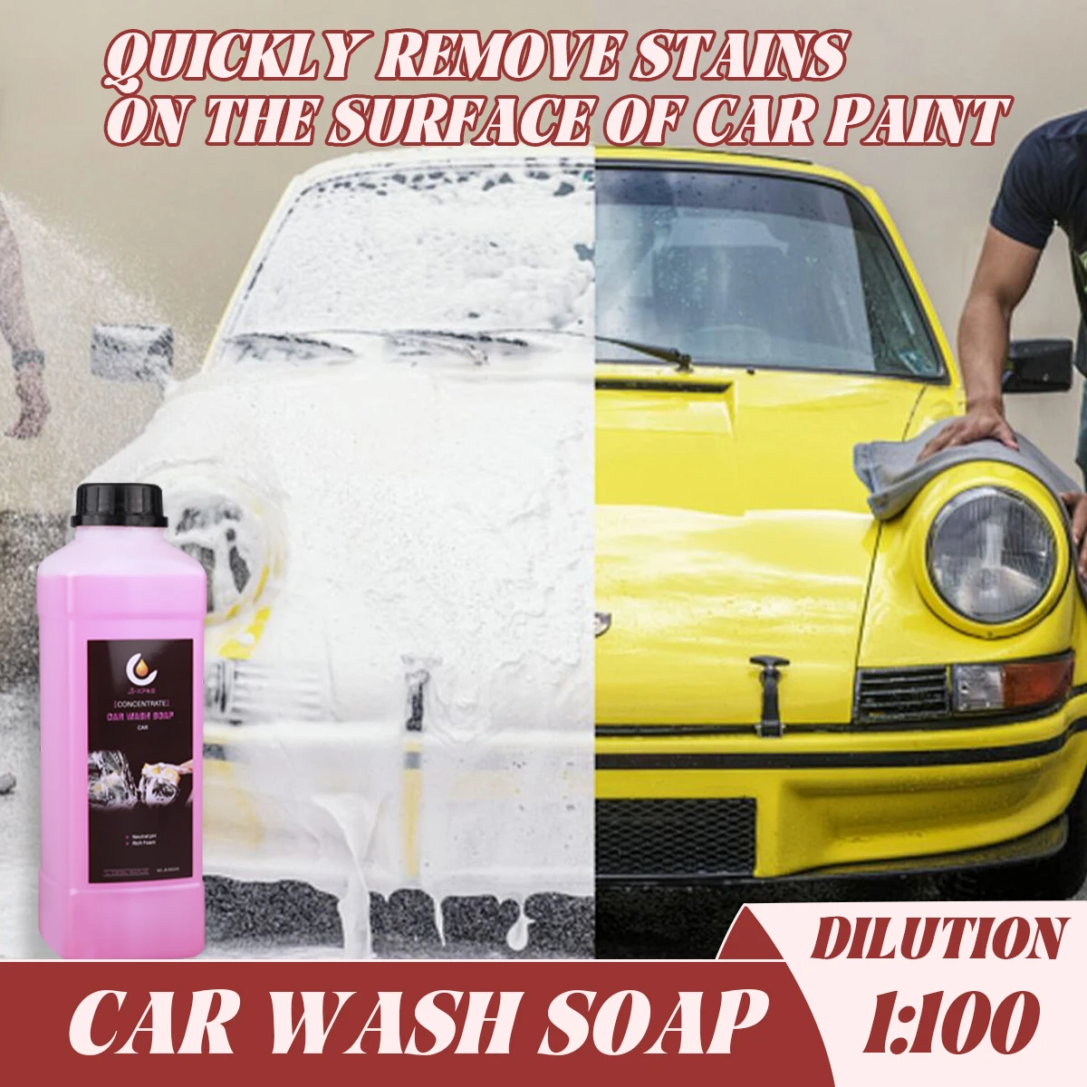 1L Car Wash Foam Shampoo XProfessional Car Cleaner Large Capacity ...