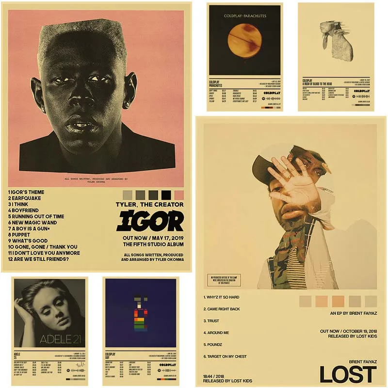 Retro-Classic-Singer-Posters-Vintage-Kraft-Paper-Music-Album-Cover-Art ...