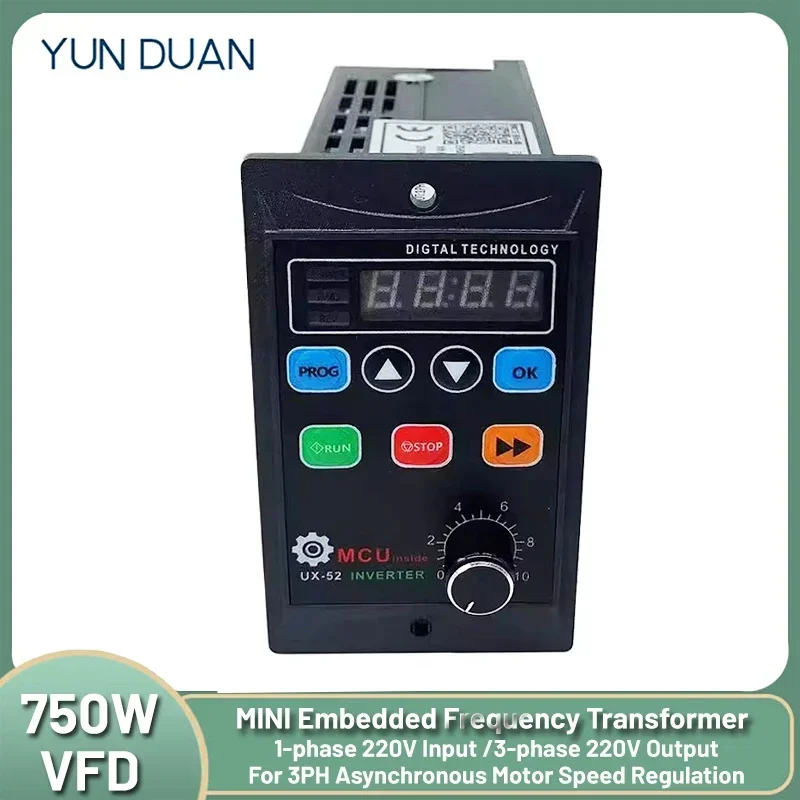 Mini-Inverter-Embedded-VFD-750W-Frequency-Changer-1HP-Frequency ...