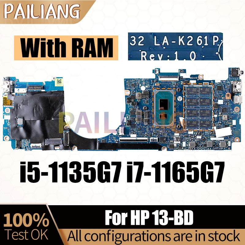 For-HP-13-BD-Notebook-Mainboard-LA-K261P-i5-1135G7-i7-1165G7-With-RAM ...