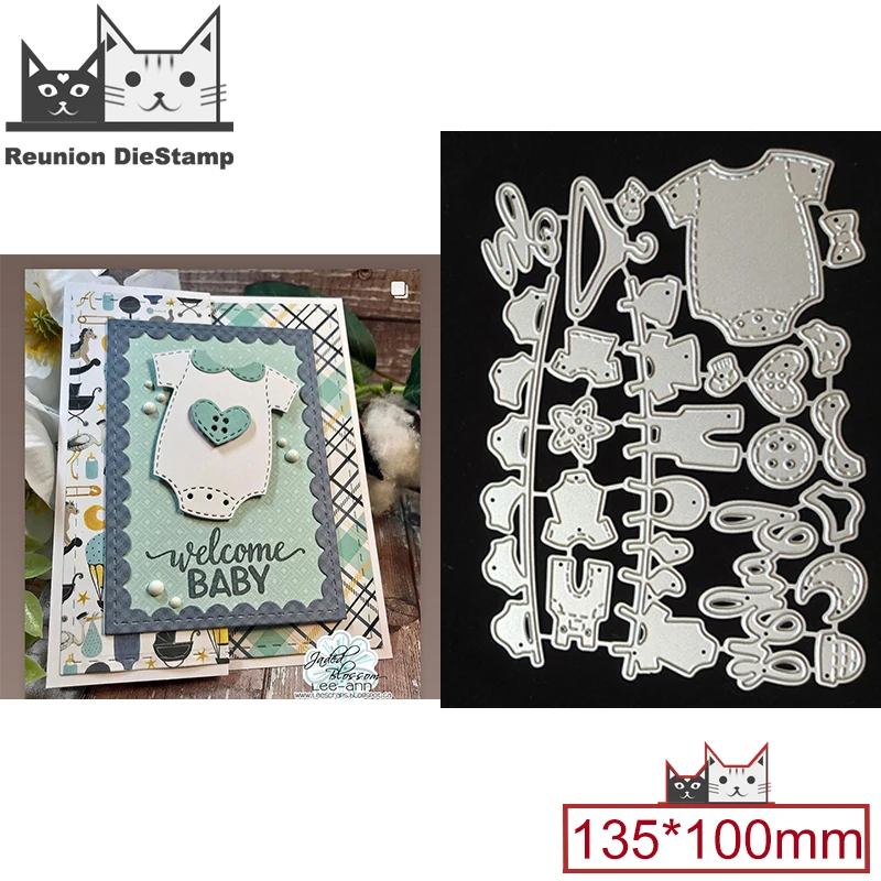 Various Styles of Baby Clothes Page Decoration Metal Cutting Dies Card ...