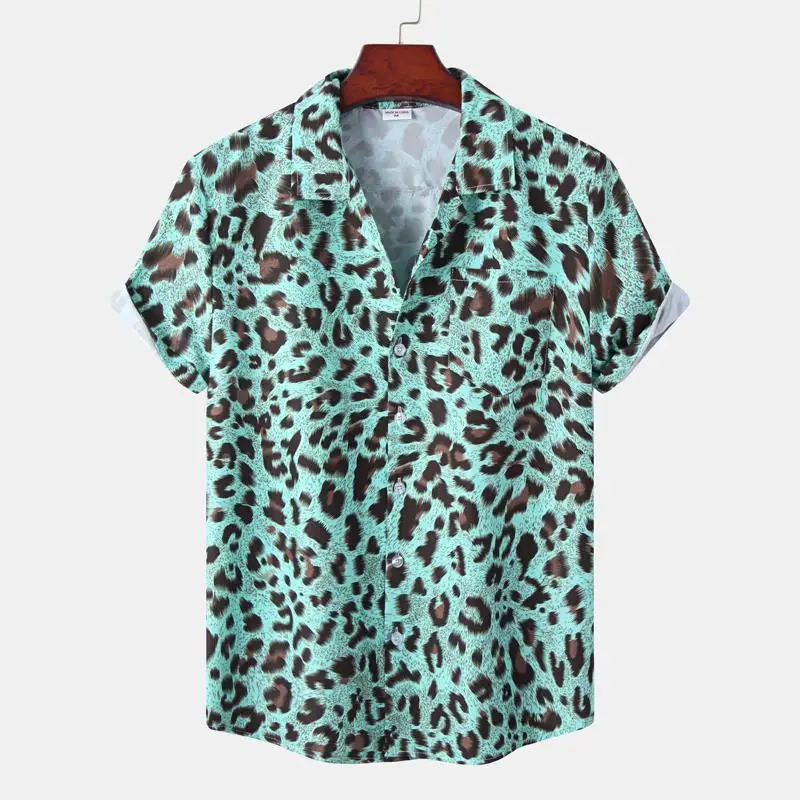Camisa-de-leopardo-con-estampado-3D-para-hombre-moda-informal-de-verano ...