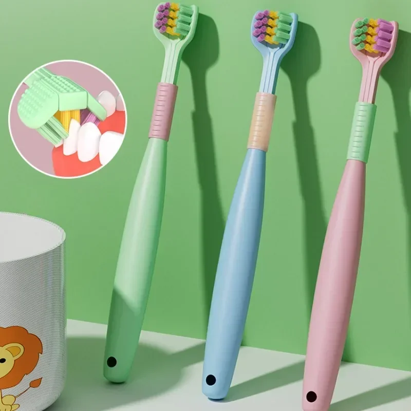 Three Side candy color Soft Toothbrush Baby Oral Health Care Kids 360 ...