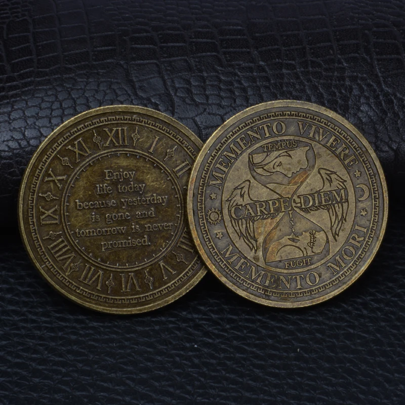 Carpe Diem Coin Daily Stoic Coin Memento Mori Bronze Challenge Coin ...