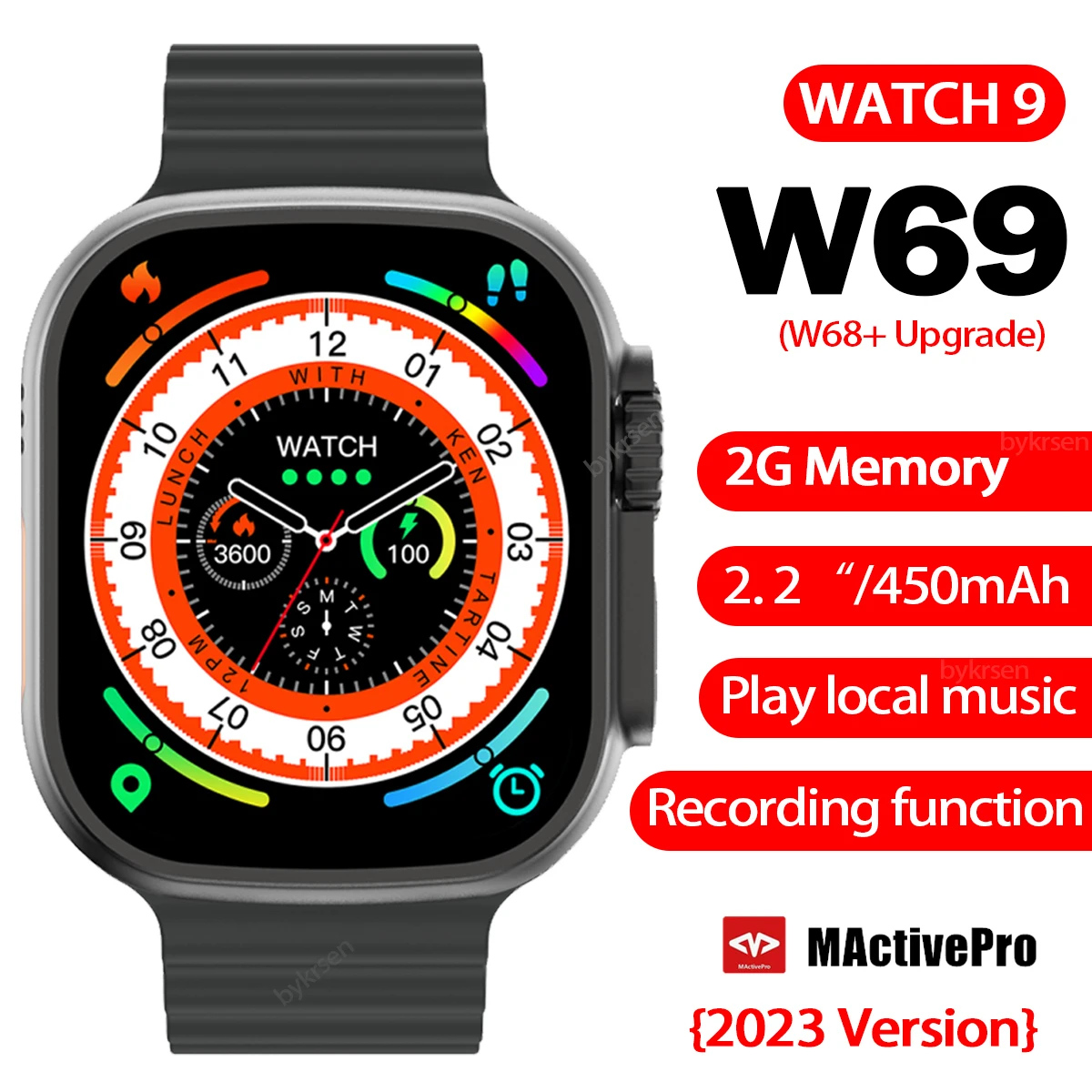 NEW W69 ULTRA Smart Watch Bluetooth Call Microwear Series 9 2.2" IP68 ...