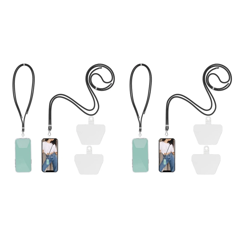 2X-Phone-Strap-Hanging-Mobile-Phone-Lanyard-Holder-With-4-Pieces-Clear ...