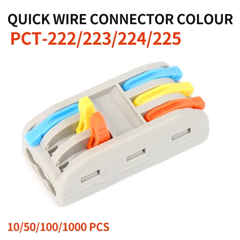 10/1000Pcs Quick Wiring Terminal Connector, Quick Connector, Wire ...