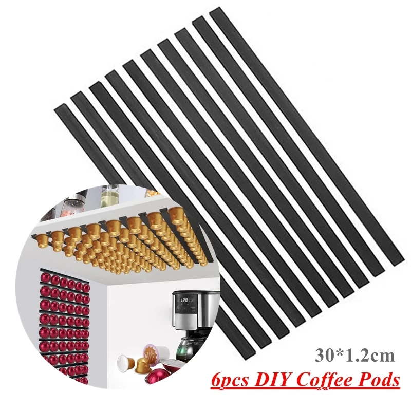 6pcs/set Self Adhesive Strips For Coffee Capsule Holder Coffee Pods ...