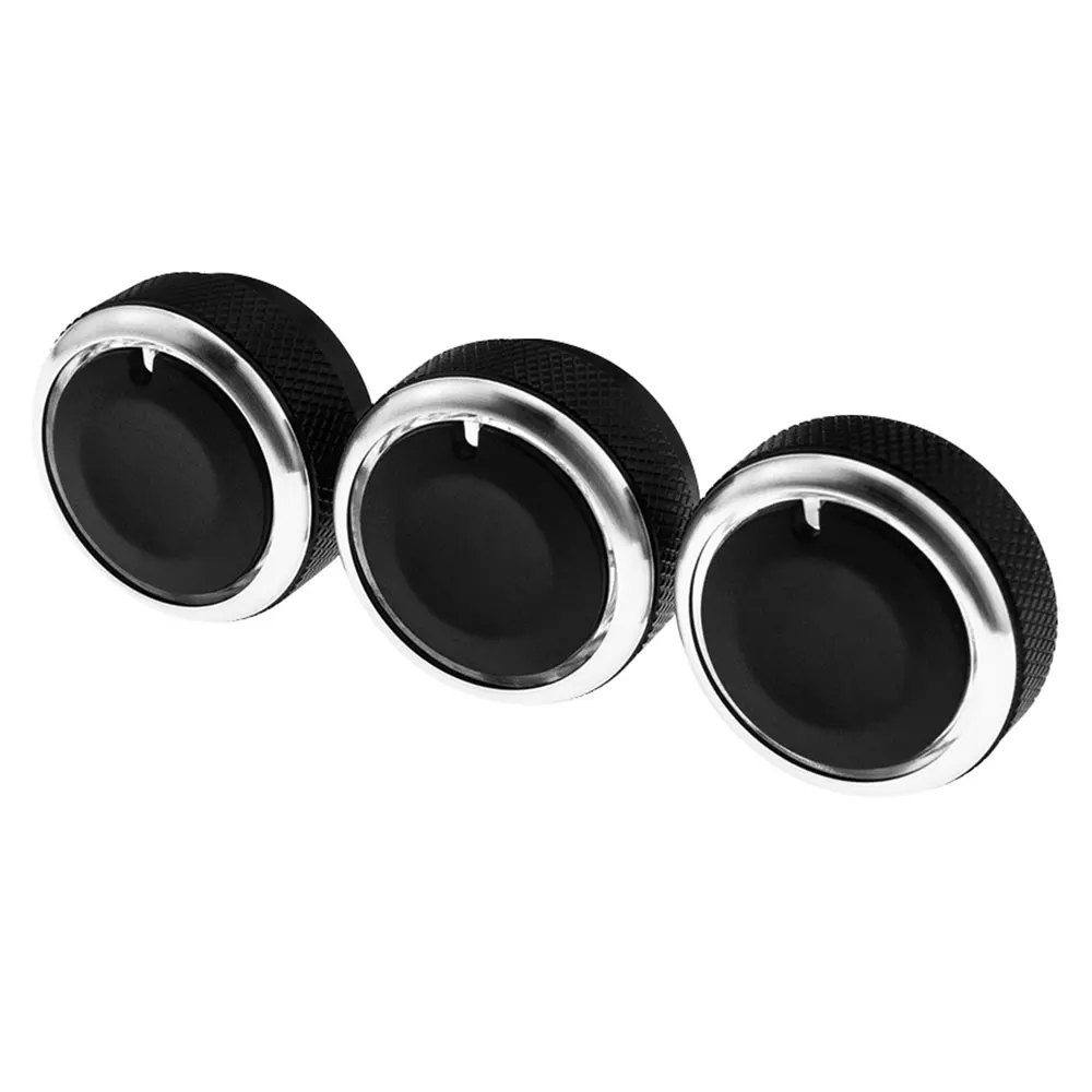 3Pcs Aluminum Alloy Car Ac Knob Air Conditioning Heat Control Knobs for ...