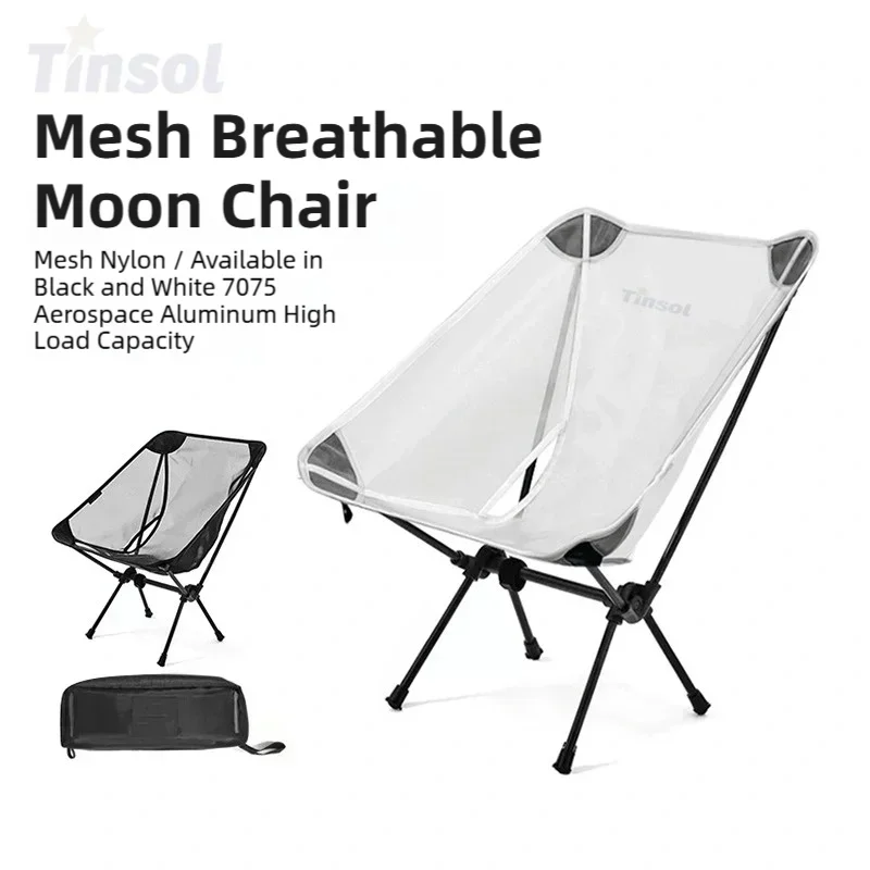Tinsol Breathable Mesh Moon Chair Outdoor Chair Camping Fishing Chair ...