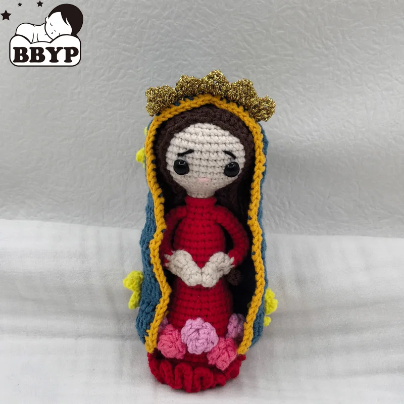 Handmade-Crochet-Virgen-Plush-Toy-Madonna-With-Crown-Home-Kids-Room ...