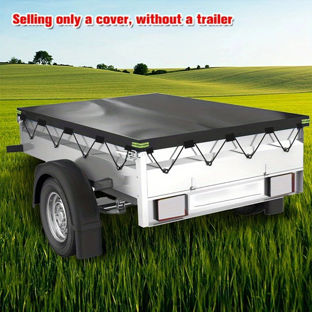 Car Waterproof Cover Trailer Tarpaulin Cargo Covering Easy Installation ...