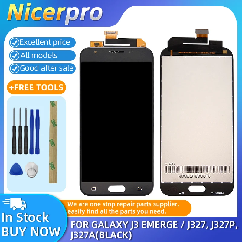 Tela lcd original + painel de toque original para galaxy j3 emergir ...
