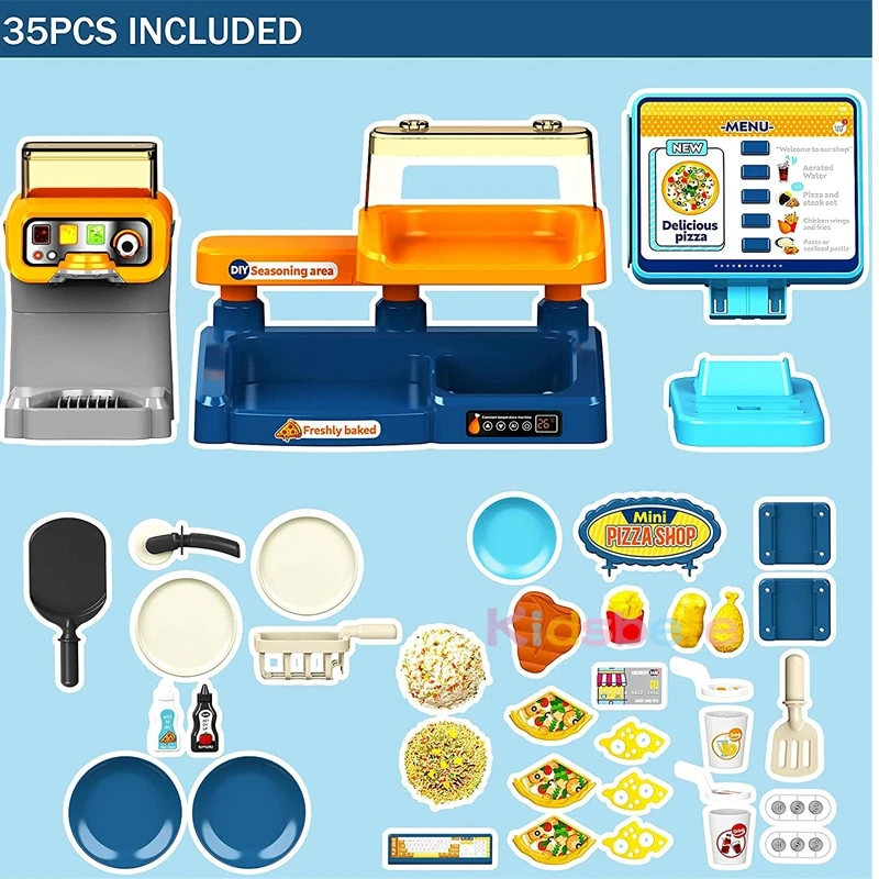 35 Piece Pizza Shop Kitchen Set - FunToyLab