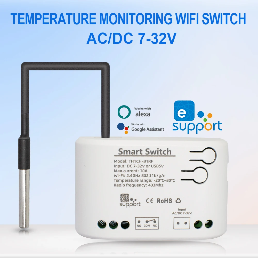 WiFi-Smart-Temp-rature-Humidit-Commutateur-Surveillance-Thermostat-12V ...