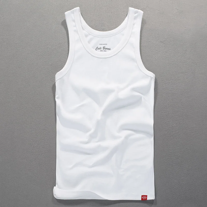 White-Tank-Top-Gym-Accessories-Men-Summer-New-Casual-Solid-Sleeveless ...
