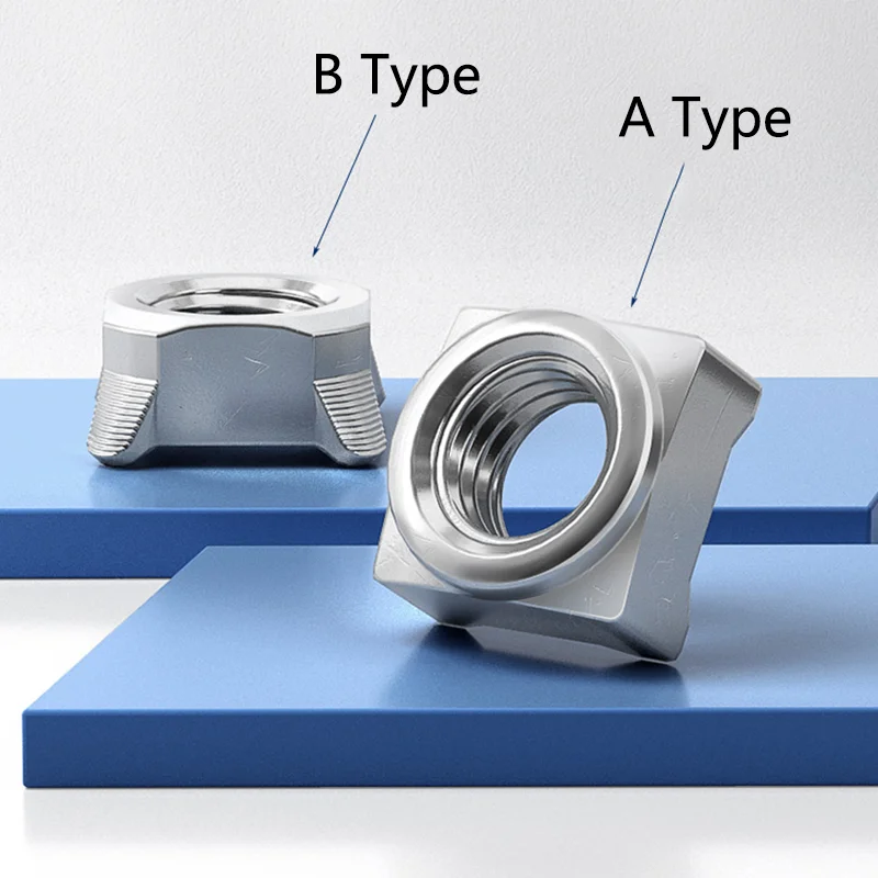 5Pcs-Square-Weld-Nut-Square-Spot-Welding-Nut-AB-Type-304-Stainless ...