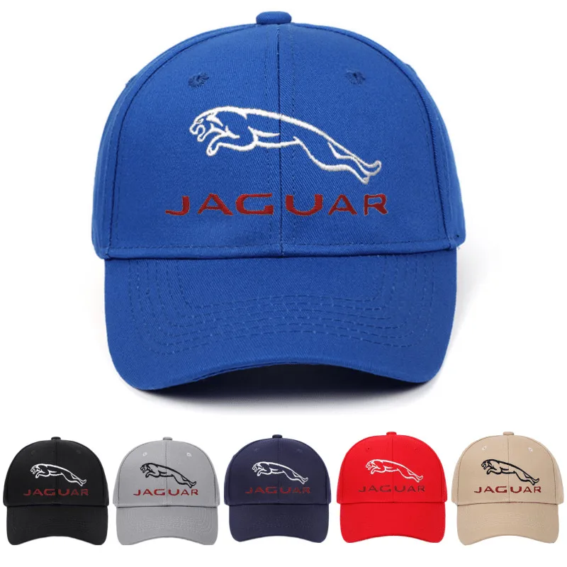 Hard top hat Jaguar logo car luxury car baseball cap men's and women's all in one duck cap sun ...