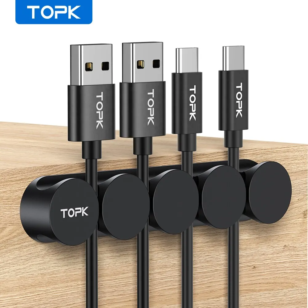 TOPK-Cable-Organizer-Holder-Clips-Cord-Management-for-Desk-Wire ...