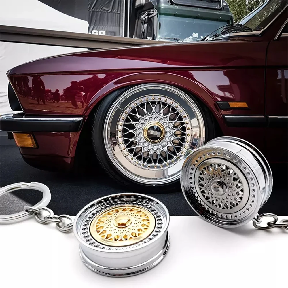 Creative Car Wheel Hub Cellular Design Metal Keyring Wheel Rim Key ...