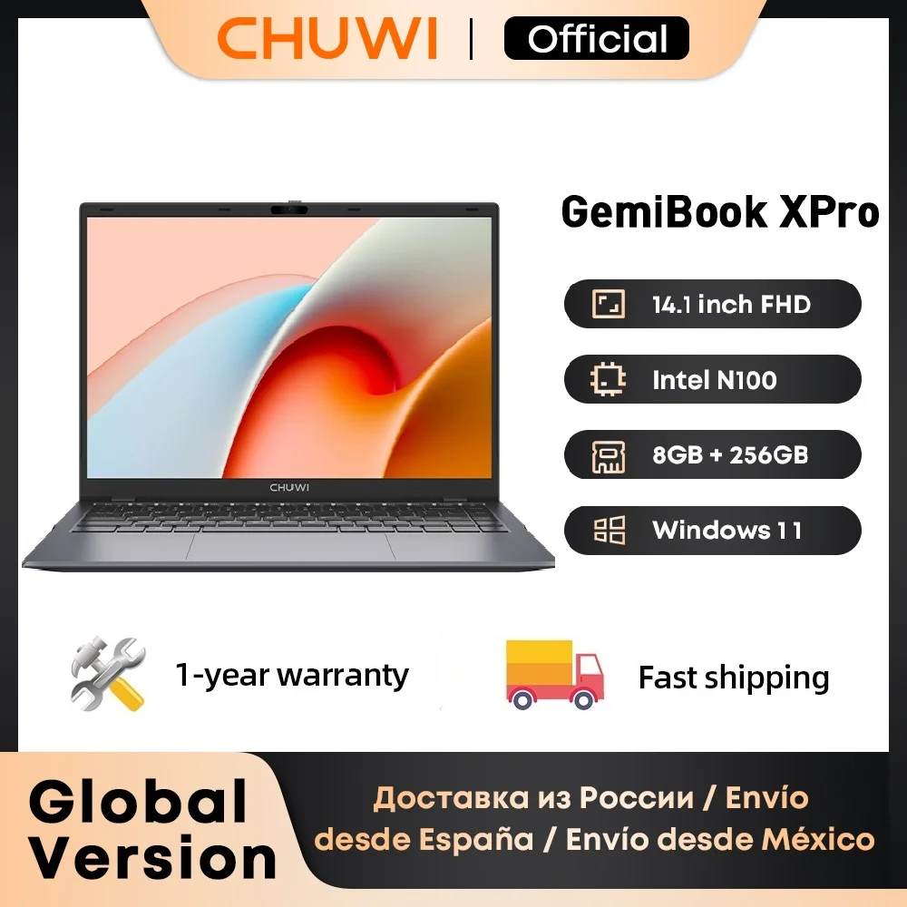 CHUWI-GemiBook-XPro-Intel-N100-Laptop-8GB-RAM-256GB-SSD-14-1-inch-UHD ...