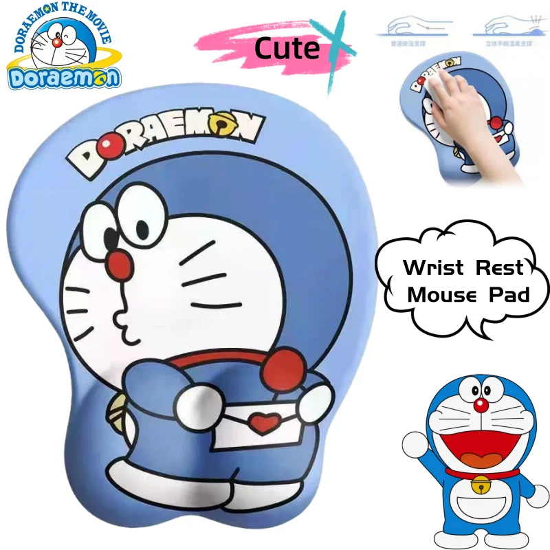 New Doraemon Cute Kawaii Anime Character Wrist Rest Mouse Pad ...