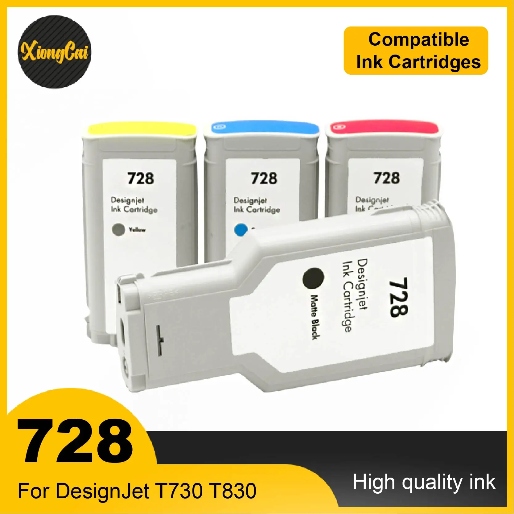 Cartouche d'encre complète pour HP 728 728XL, Compatible F9J68A, F9J67A ...