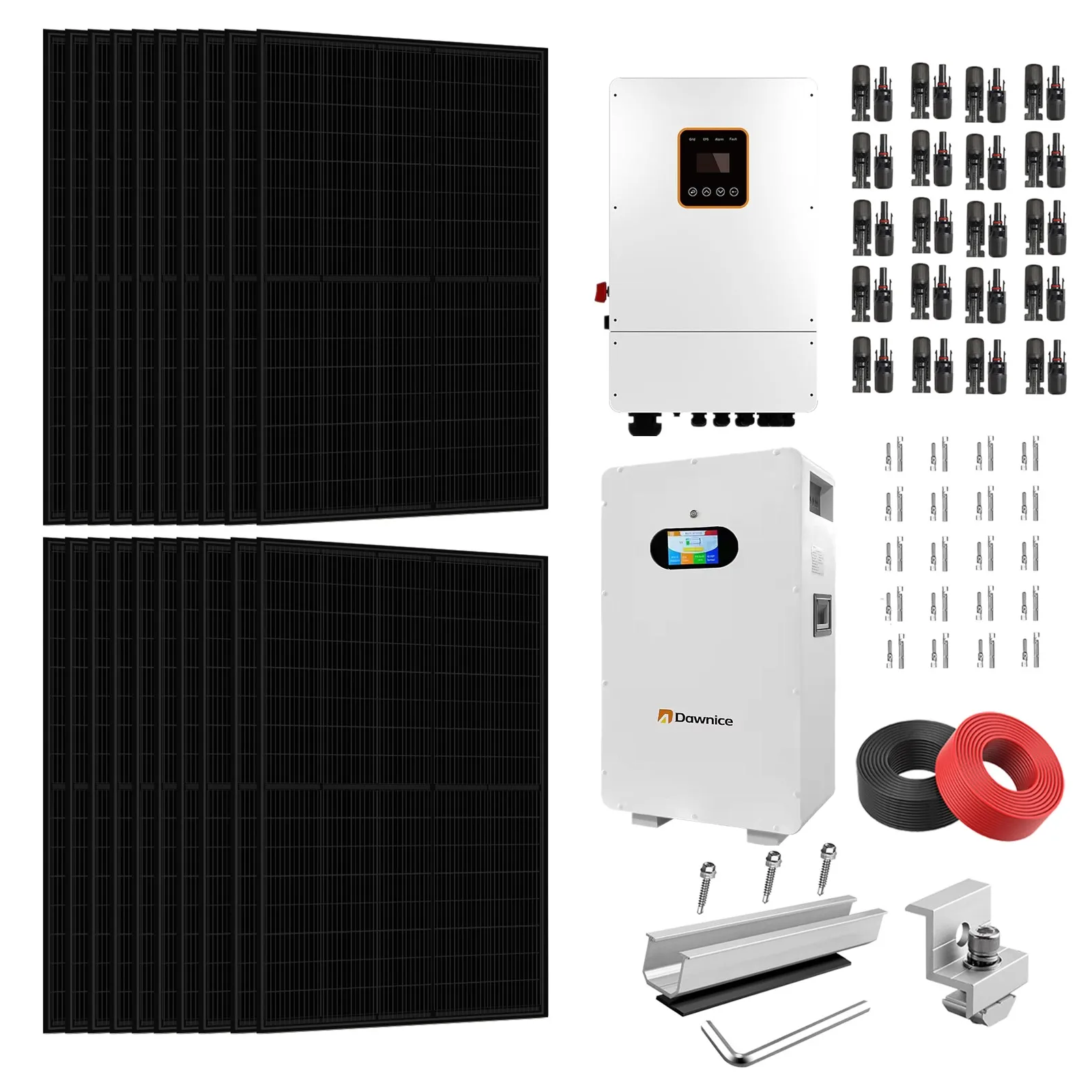30KW-Hybrid-Solar-Power-System-Complete-Kit-54PCS-550W-Solar-Panel ...