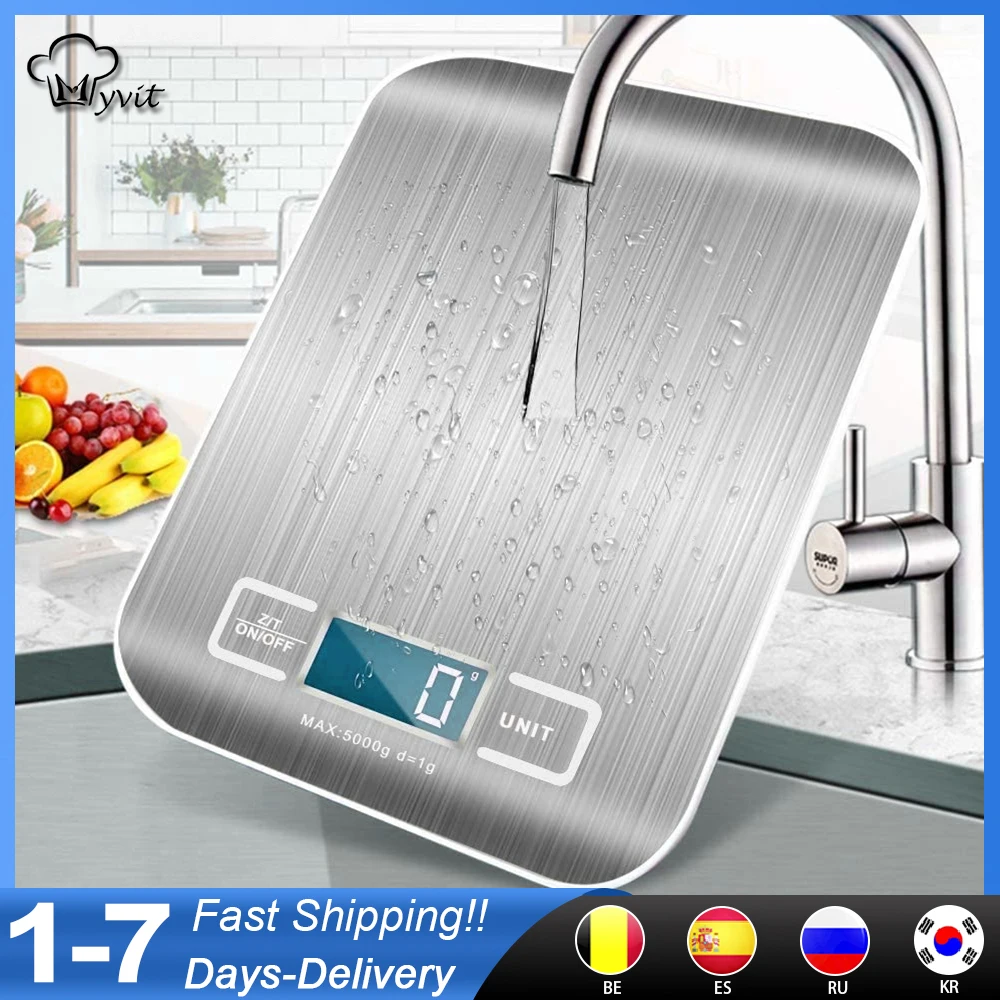 Kitchen-Scale-Digital-Multi-function-Stainless-Steel-Weighing-Scale ...