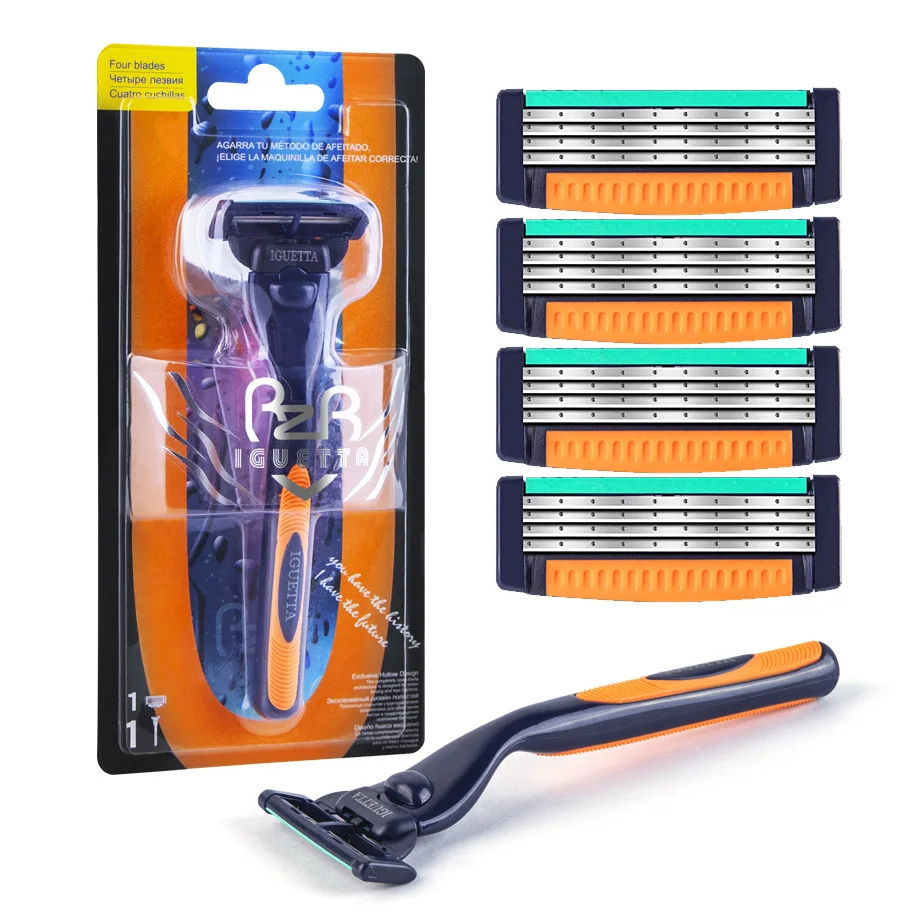 4-Layers-Safety-Razor-Blades-for-Men-Manual-Body-Shaving-Machine-Face ...